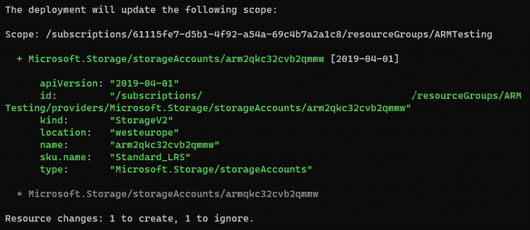 Arm Template What If Deployment 4besnl 